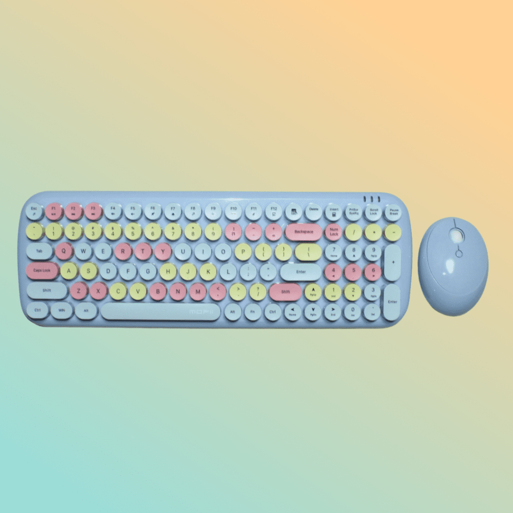 Limited Edition Pastel Blue Retro Typewriter Keyboard And Mouse Combo Valenna